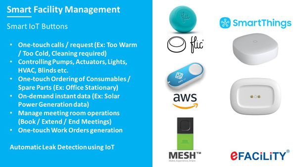 IoT Smart Buttons implementation at our eFACiLiTY® Building